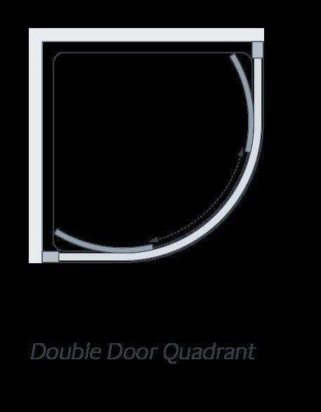 Lakes Low Threshold Double Door Quadrant Shower Enclosure Sparkle