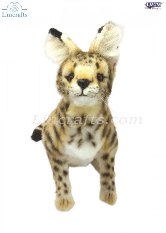 Soft Toy Wildcat African Serval Cat Sitting 43cm.L 7373 Sparkle